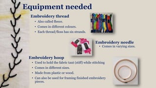 Hand embroidery | PPTX