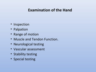 Hand examination | PPT