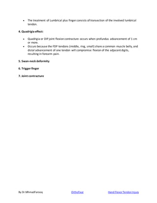 Hand Flexor tendon injury.pdf | Death, Injury, or Military Conflict ...