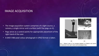 Hand geometry recognition | PPTX
