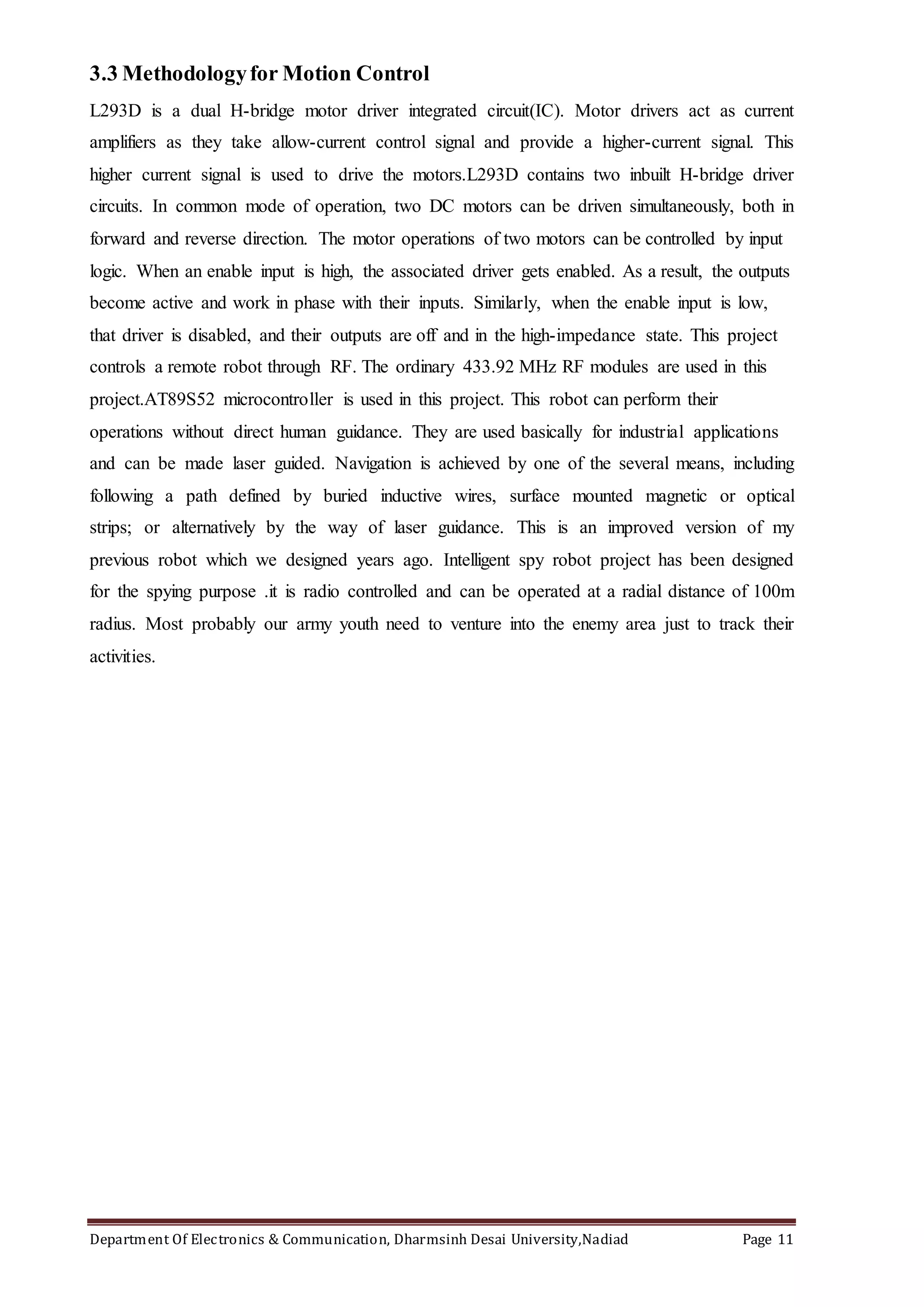 Hand gesture controlled robot | DOCX