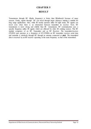 Hand gesture controlled robot | DOCX