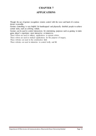 Hand gesture controlled robot | DOCX | Robotics | Technology & Computing