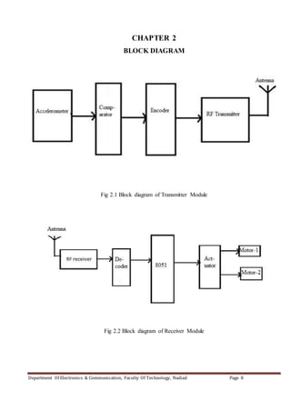 Hand gesture controlled robot | DOCX | Robotics | Technology & Computing
