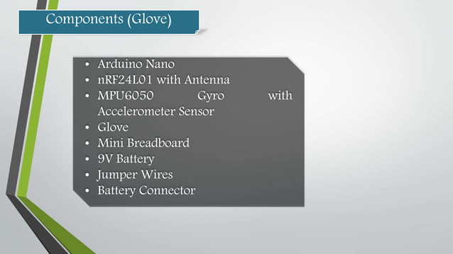 Hand Gesture Controlled Robot Pptx Computer Peripherals Computing