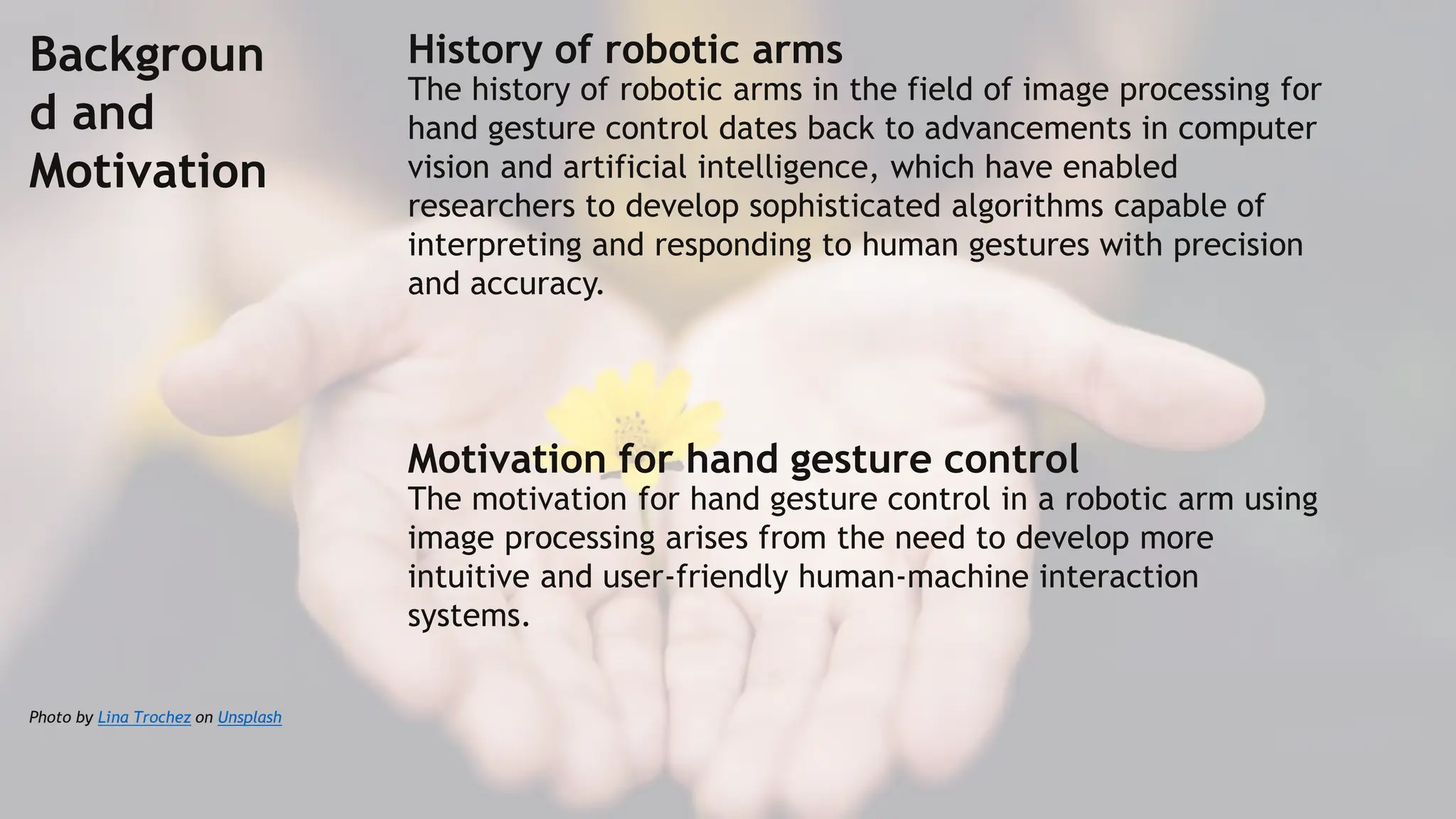 Hand Gesture Control Robotic Arm Using Image Processingpptx