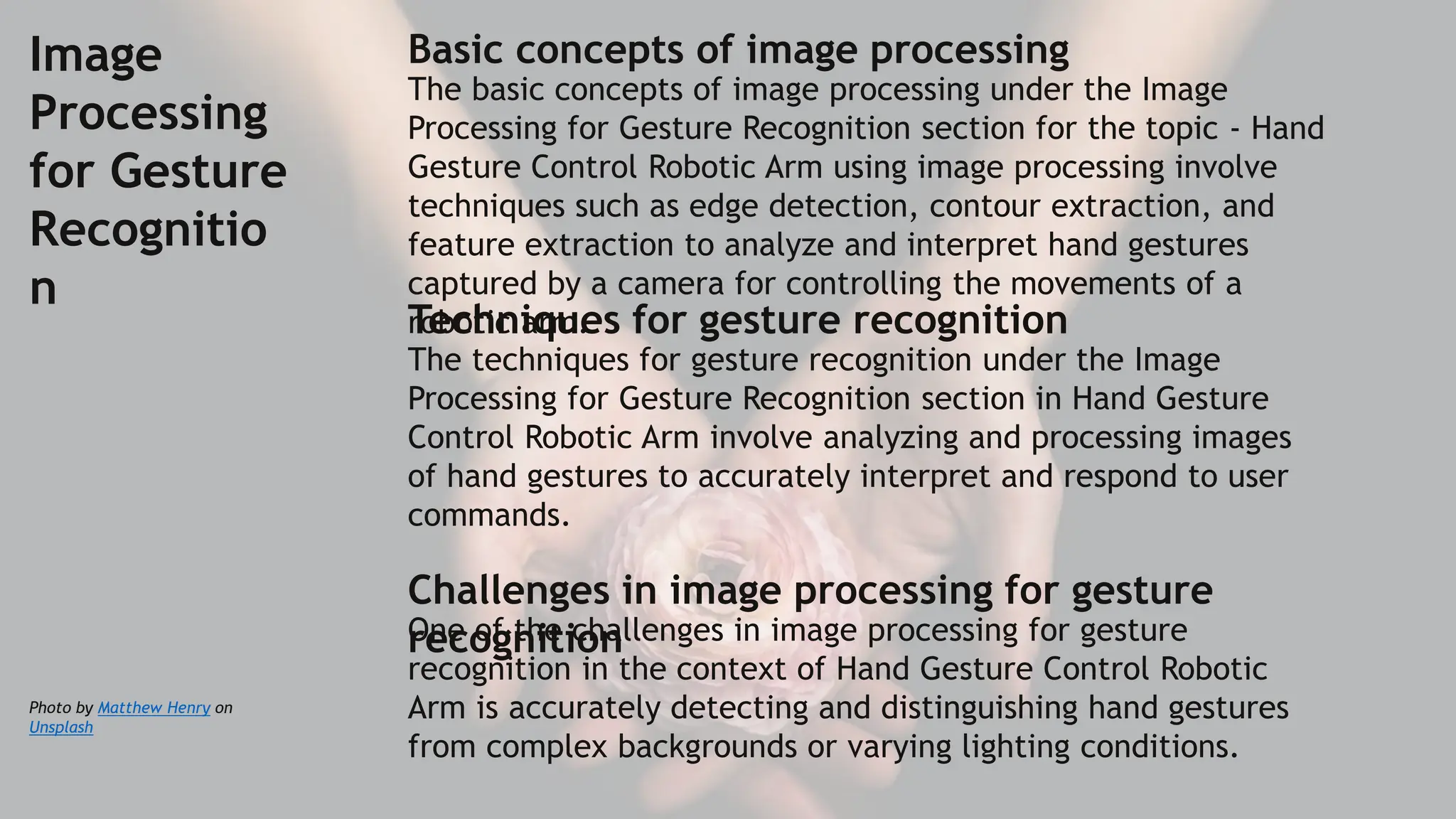 Hand Gesture Control Robotic Arm using image processing.pptx