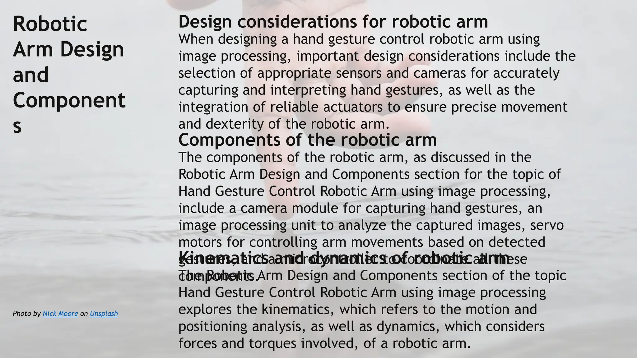 Hand Gesture Control Robotic Arm Using Image Processingpptx