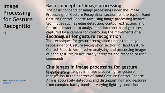 Hand Gesture Control Robotic Arm using image processing.pptx