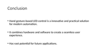 handgesture leds control by mems sensor and arduino uno | PPTX