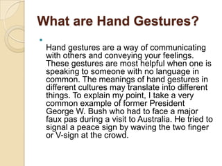 Hand gesture of differents cultures | PPTX