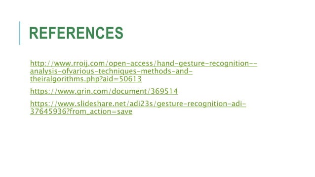 Hand gesture recognition | PPTX