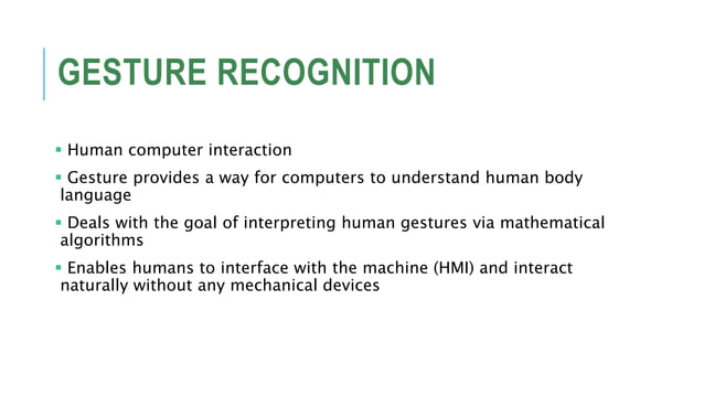Hand gesture recognition | PPTX