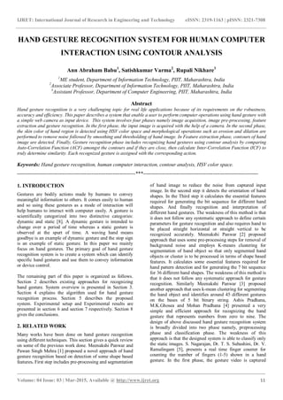 Hand gesture recognition system for human computer interaction using ...
