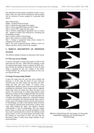 Hand gesture recognition system for human computer interaction using contour analysis | PDF ...