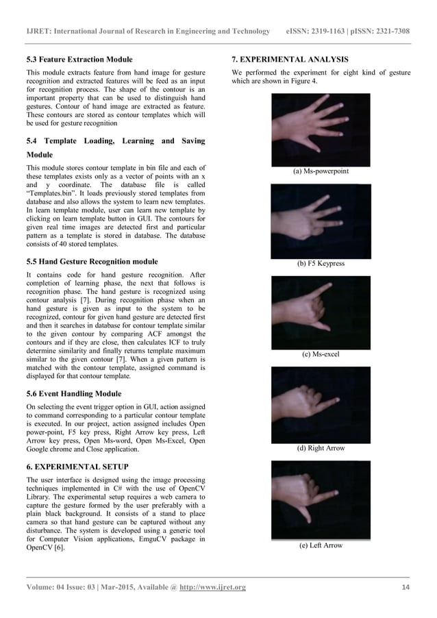 Hand gesture recognition system for human computer interaction using ...