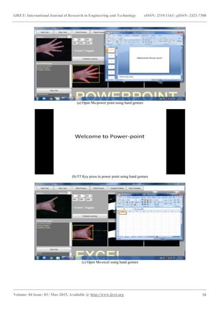 Hand gesture recognition system for human computer interaction using ...
