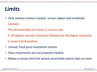 Handheld device motion tracking using MEMS gyros and accelerometer | PPTX