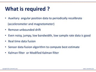 Handheld device motion tracking using MEMS gyros and accelerometer | PPTX