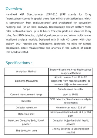 Handheld-XRF-Spectrometer | PDF