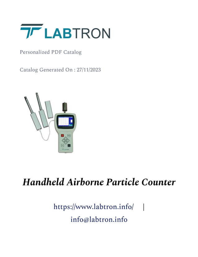 Handheld Airborne Particle Counter | PDF