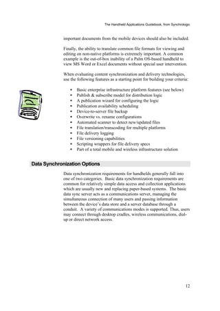 Handheld Applications guidebook | PDF | Smartphones | Consumer Electronics