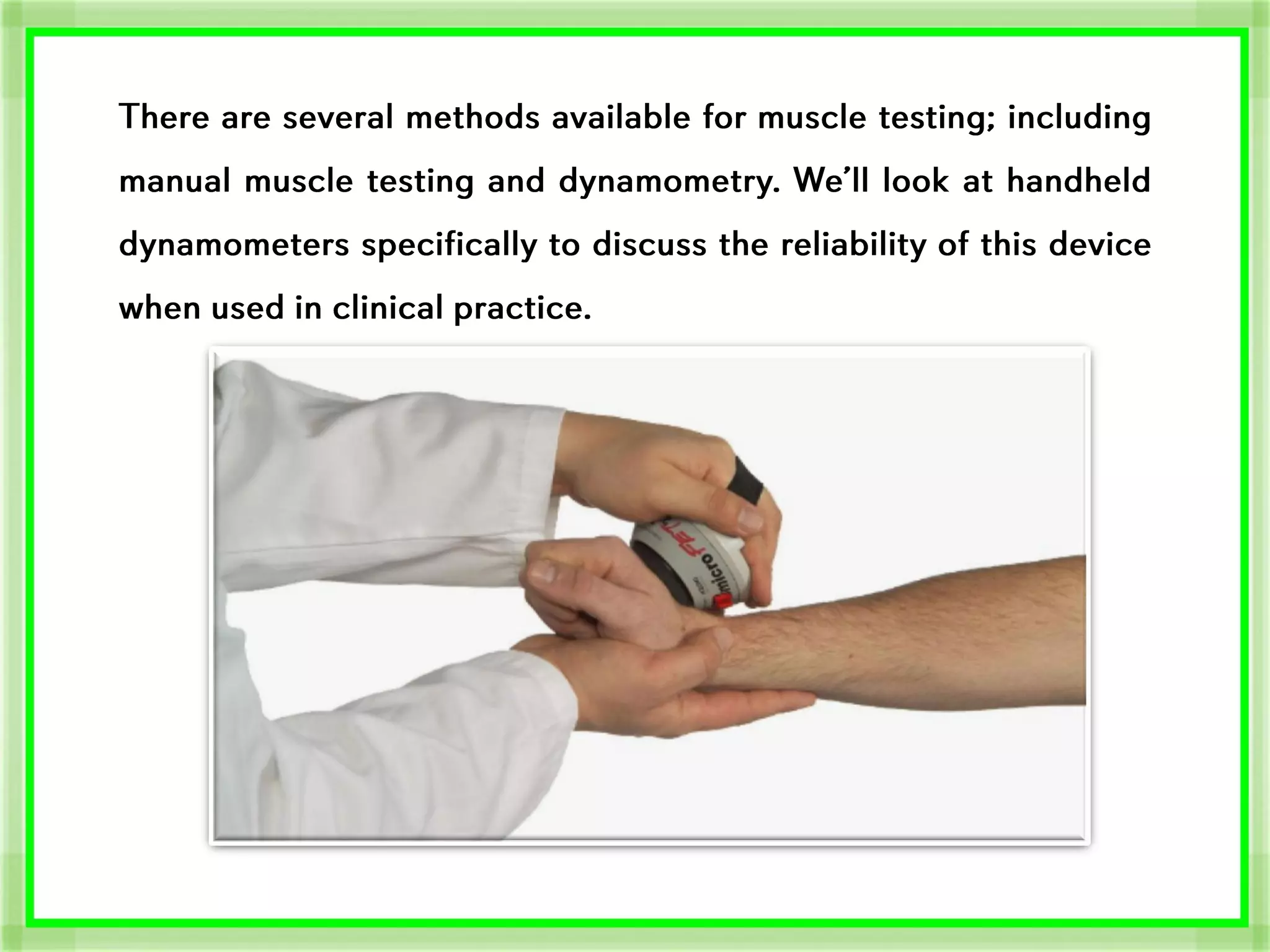 HANDHELD DYNAMOMETERS IN CLINICAL PRACTICE | PDF