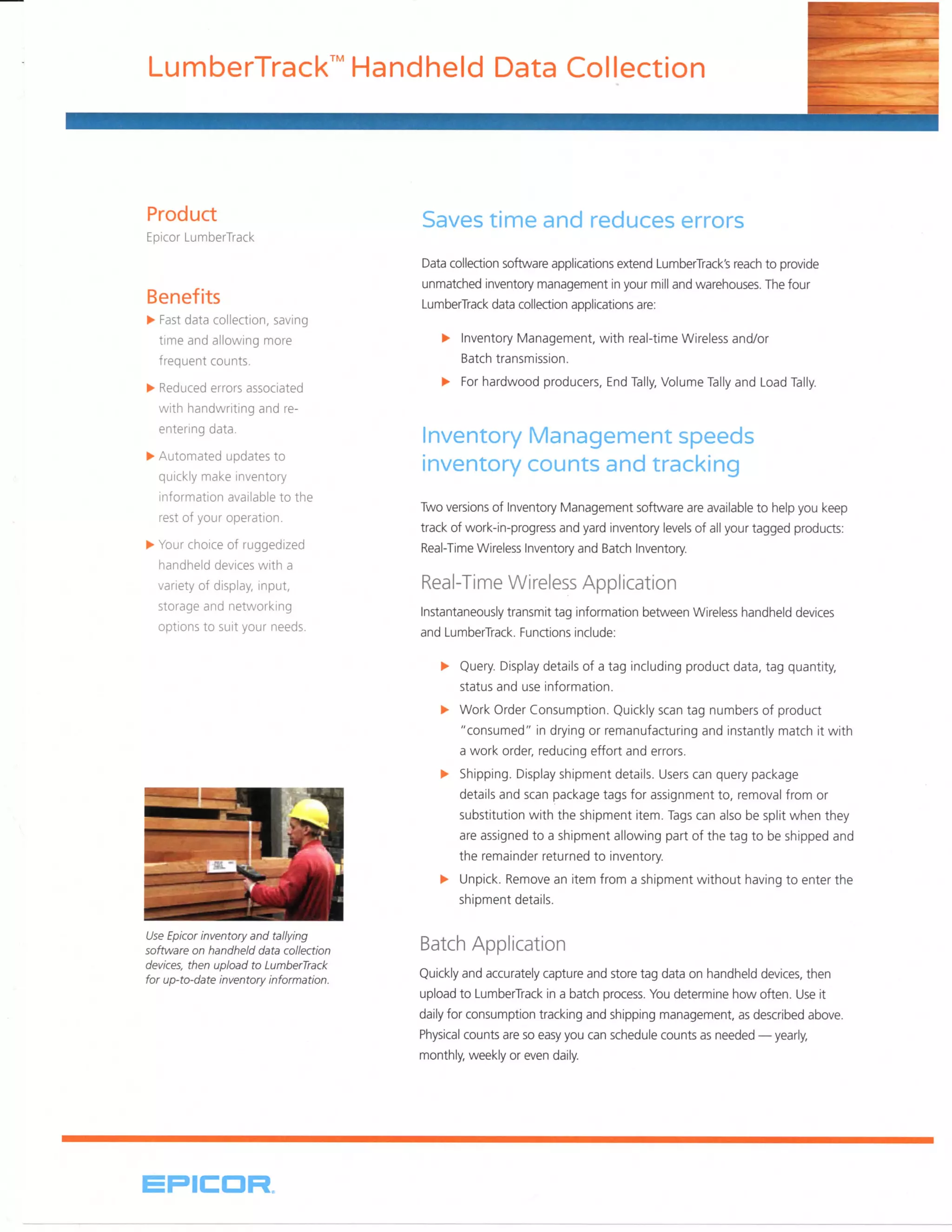 LumberTrack Hand Held Functionality | PDF