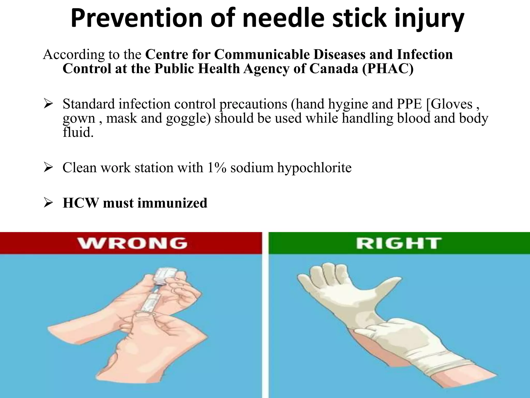 Hand hyagine and needle stick injury | PPTX