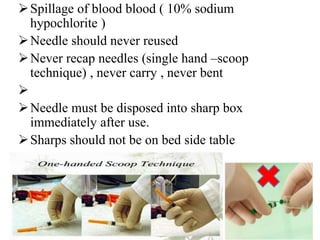 Hand hyagine and needle stick injury | PPTX