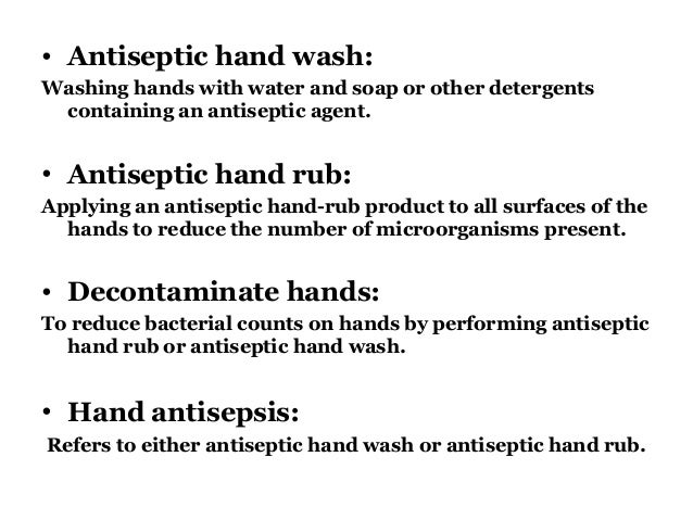 Hand hygiene