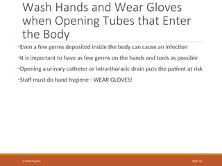 Hand hygiene technique among caregivers and students | PPT