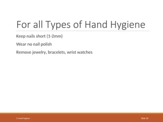 Hand hygiene technique among caregivers and students | PPT