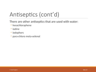 Hand hygiene technique among caregivers and students | PPT
