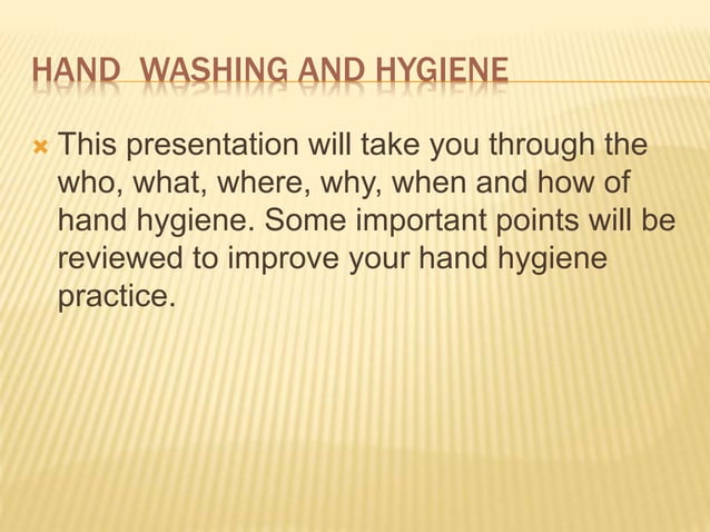 hand hygiene ppt-manjula.pptx | Infectious Diseases | Diseases and ...