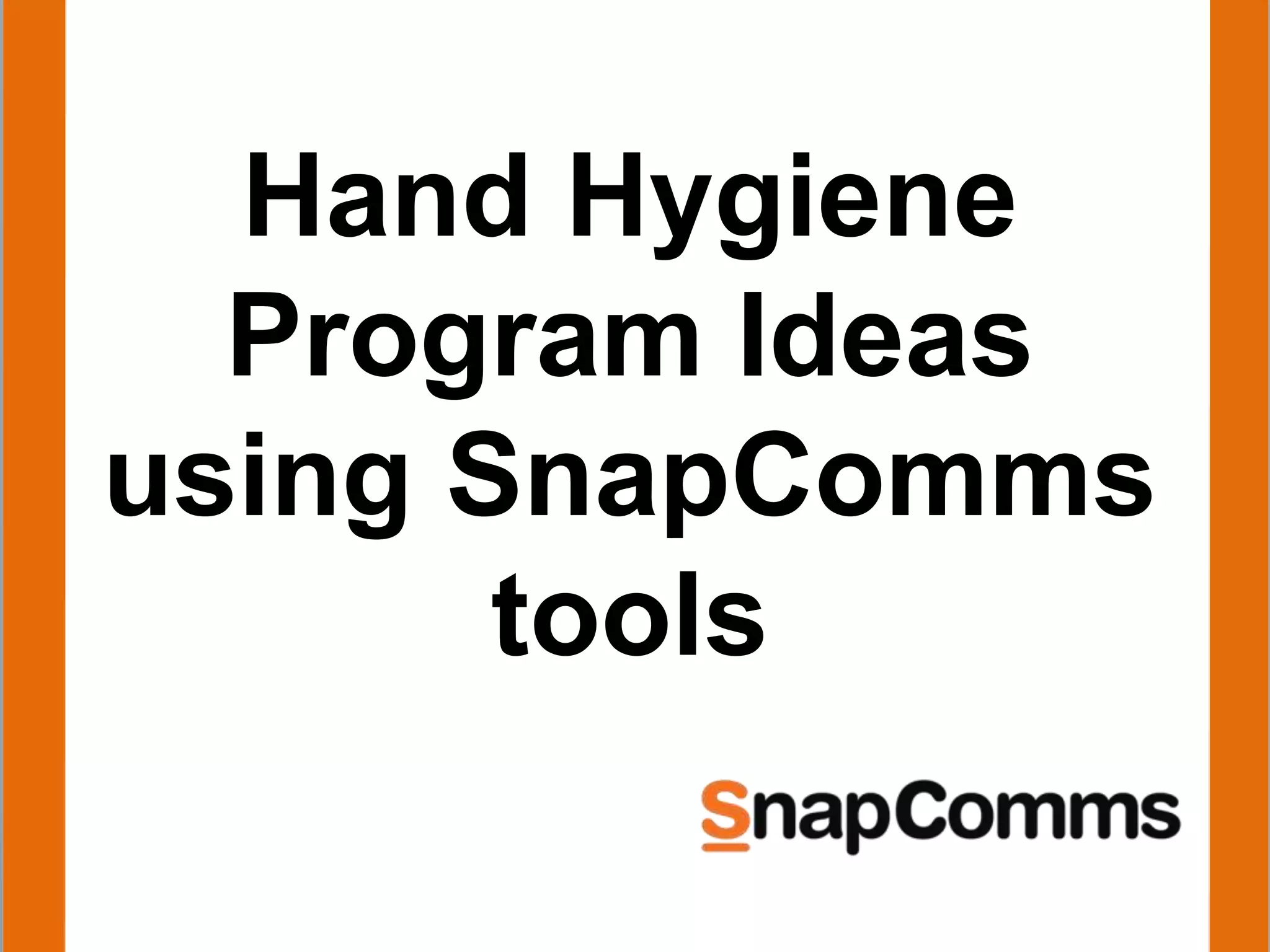 Hand Hygiene Program Ideas | PPTX
