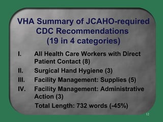 Hand Hygiene Presentation for February 2004 Veterans Health ...