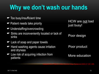 Hand hygiene TMC Kollam.pptx by Dr.T.V.Rao MD | PPTX
