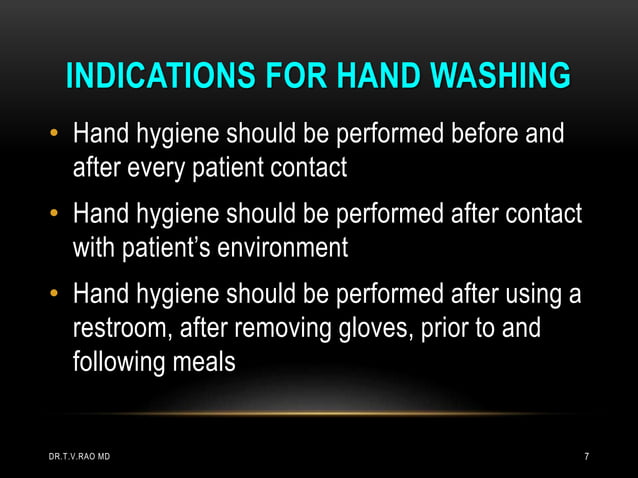 Hand hygiene TMC Kollam.pptx by Dr.T.V.Rao MD | PPT