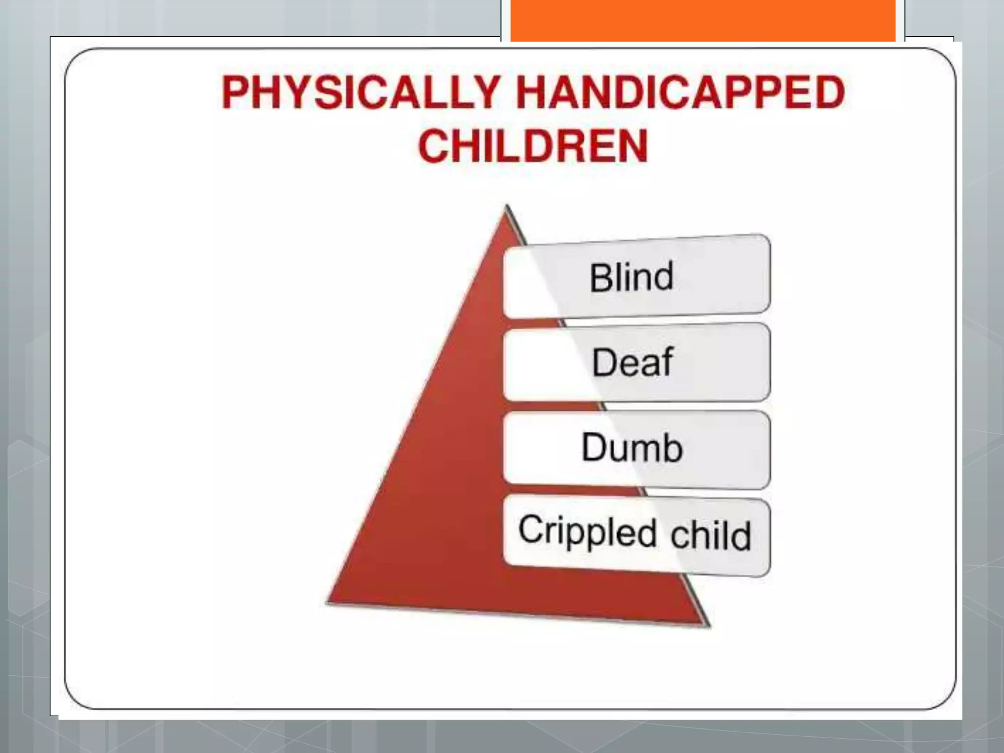 Handicapped children lecture ppt | PPTX