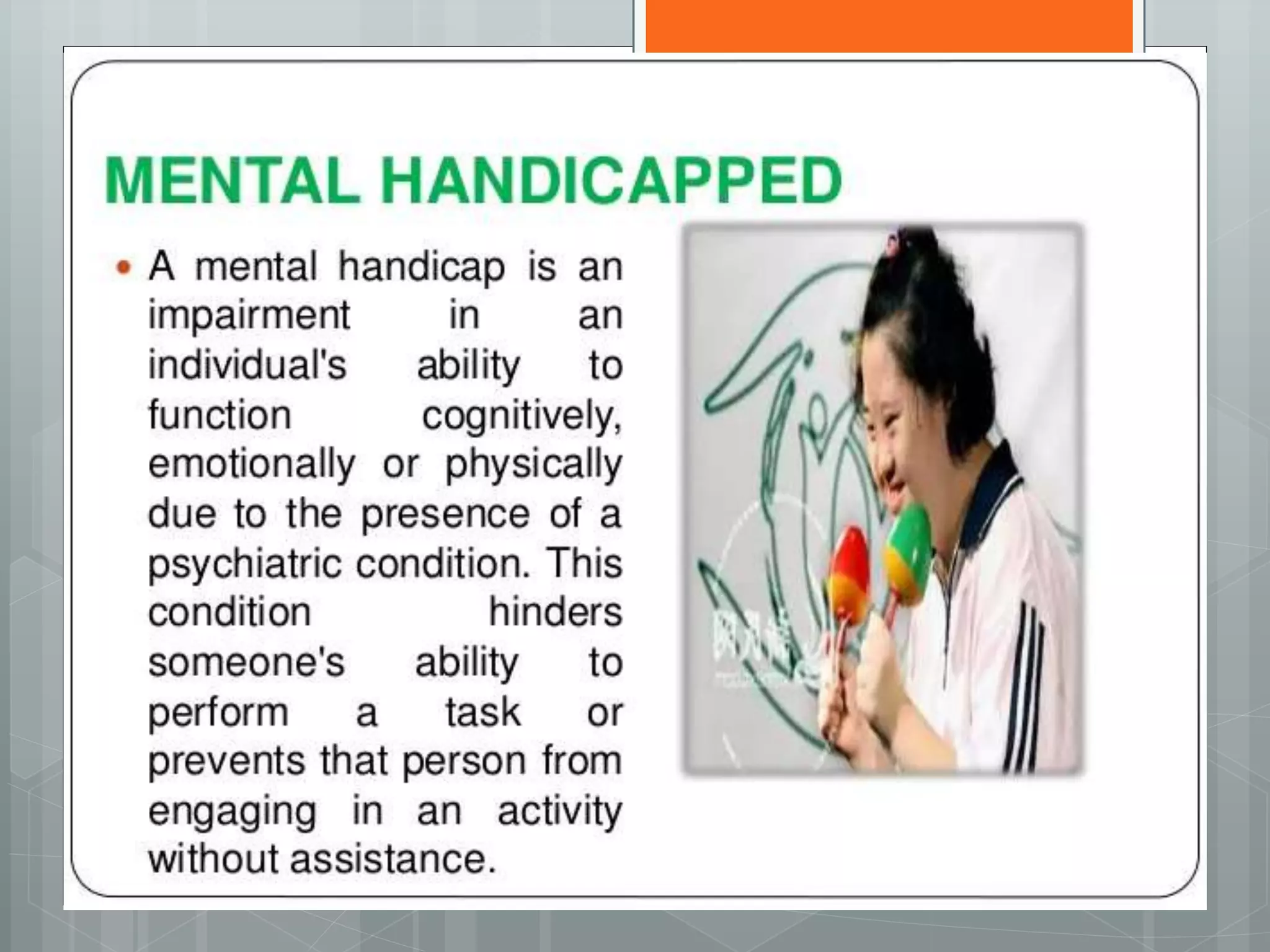 Handicapped children lecture ppt | PPTX