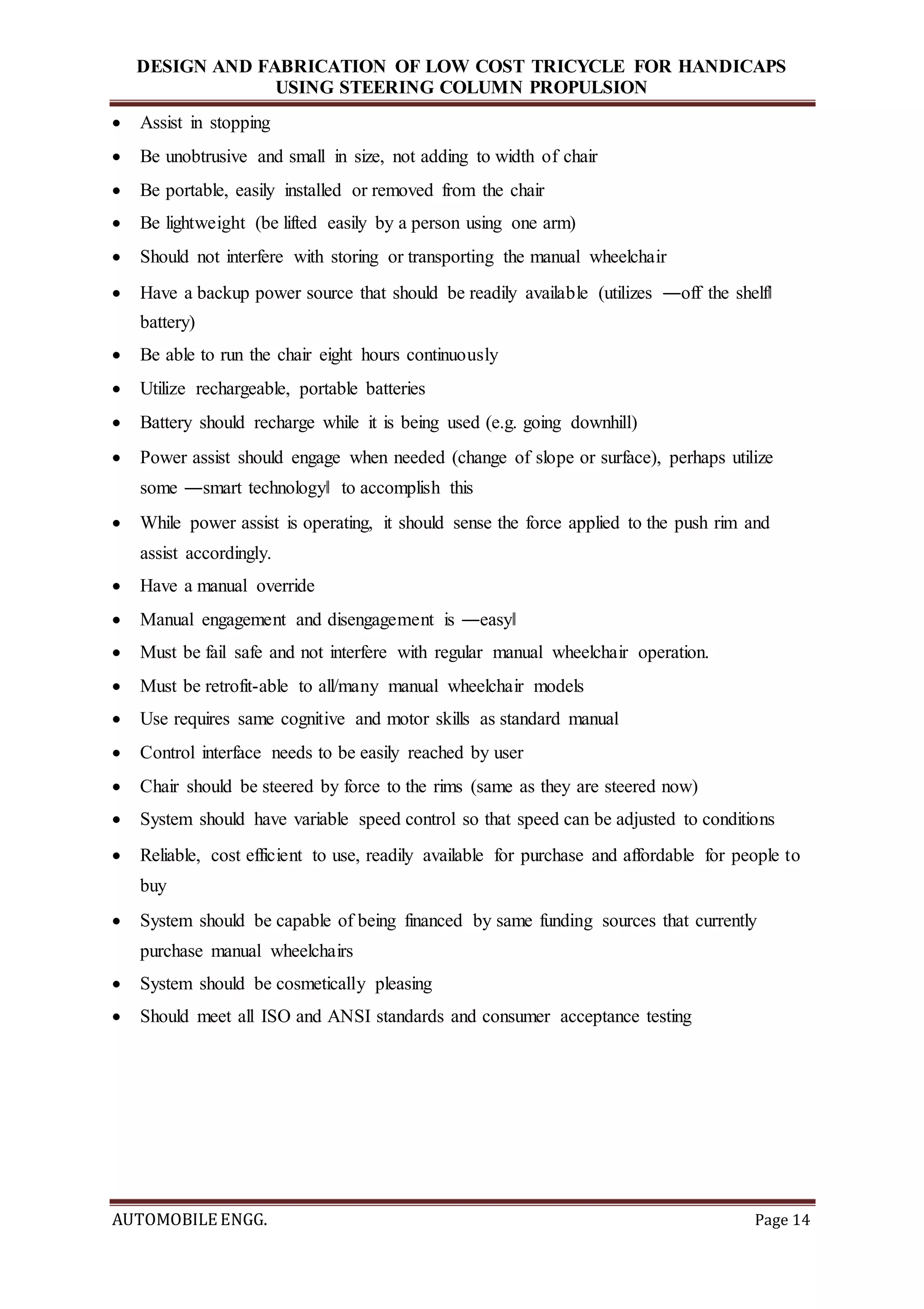 Handicapped steering cycle project report.doc