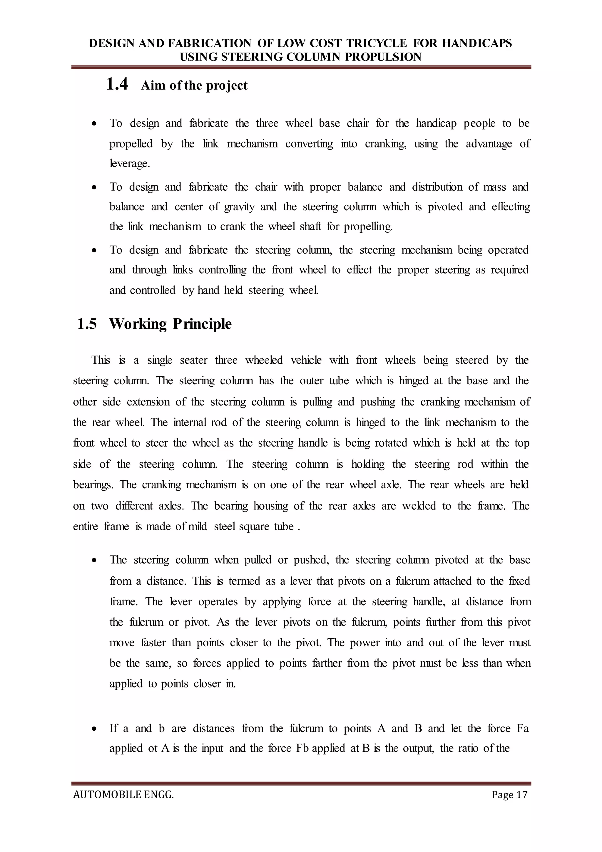Handicapped steering cycle project report.doc