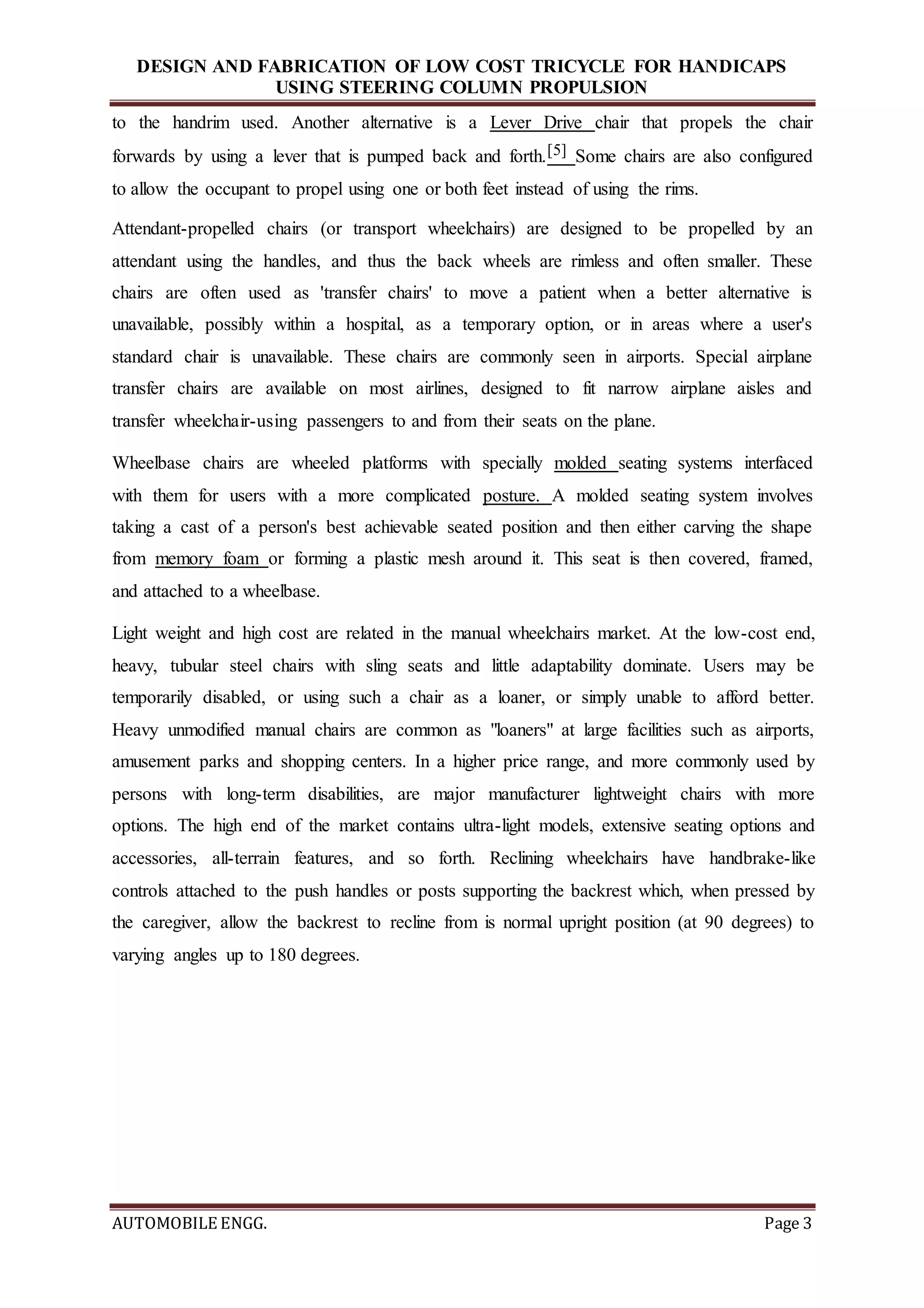 Handicapped steering cycle project report.doc