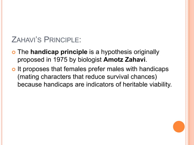 Handicap principle, Sexula selection theory.pdf