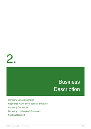 Handicraft Business Plan Example | PDF