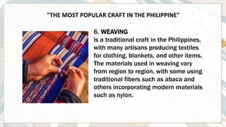 HANDICRAFT- Handicraft lesson and discussion | PPT