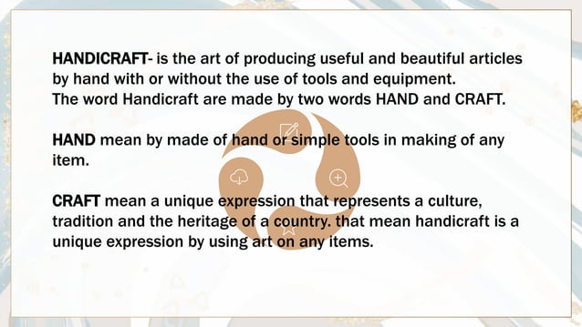 HANDICRAFT- Handicraft lesson and discussion | PPT | Beadwork | Arts ...