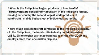 HANDICRAFT- Handicraft lesson and discussion | PPT