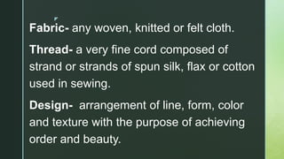 HANDICRAFTS-TOOL, MATERIALS AND TYPES EMBROIDERY.pptx